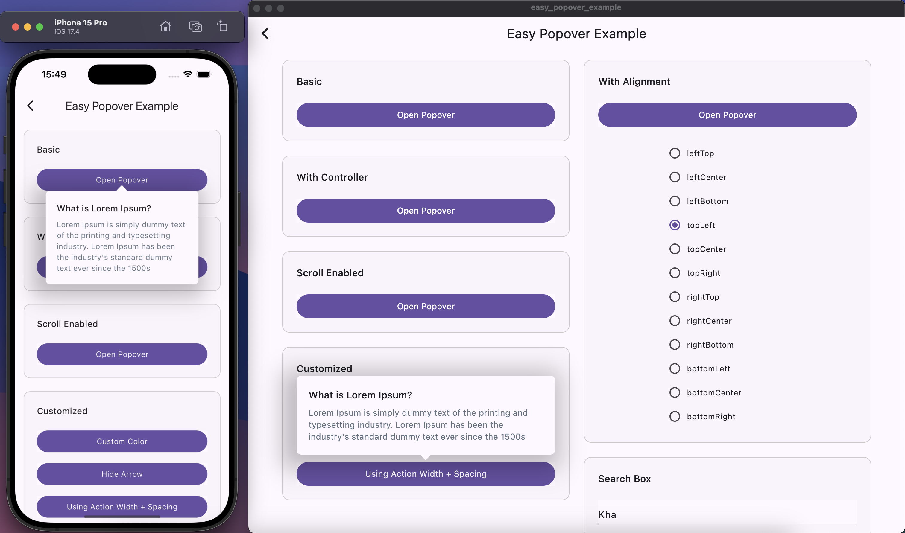 GitHub - itsdeekha/easy-popover: A Popover can be used to display some content on top of another.