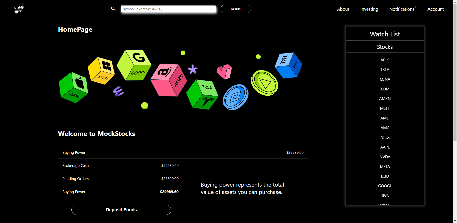 GitHub - aaronweixiangli/mock-stocks