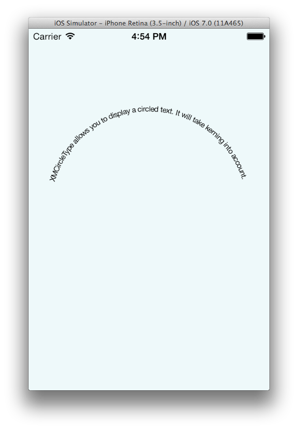 GitHub - MichMich/XMCircleType: XMCircleType is a UIView that allows you to display an NSString ...