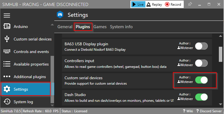 Custom serial devices · SHWotever/SimHub Wiki · GitHub