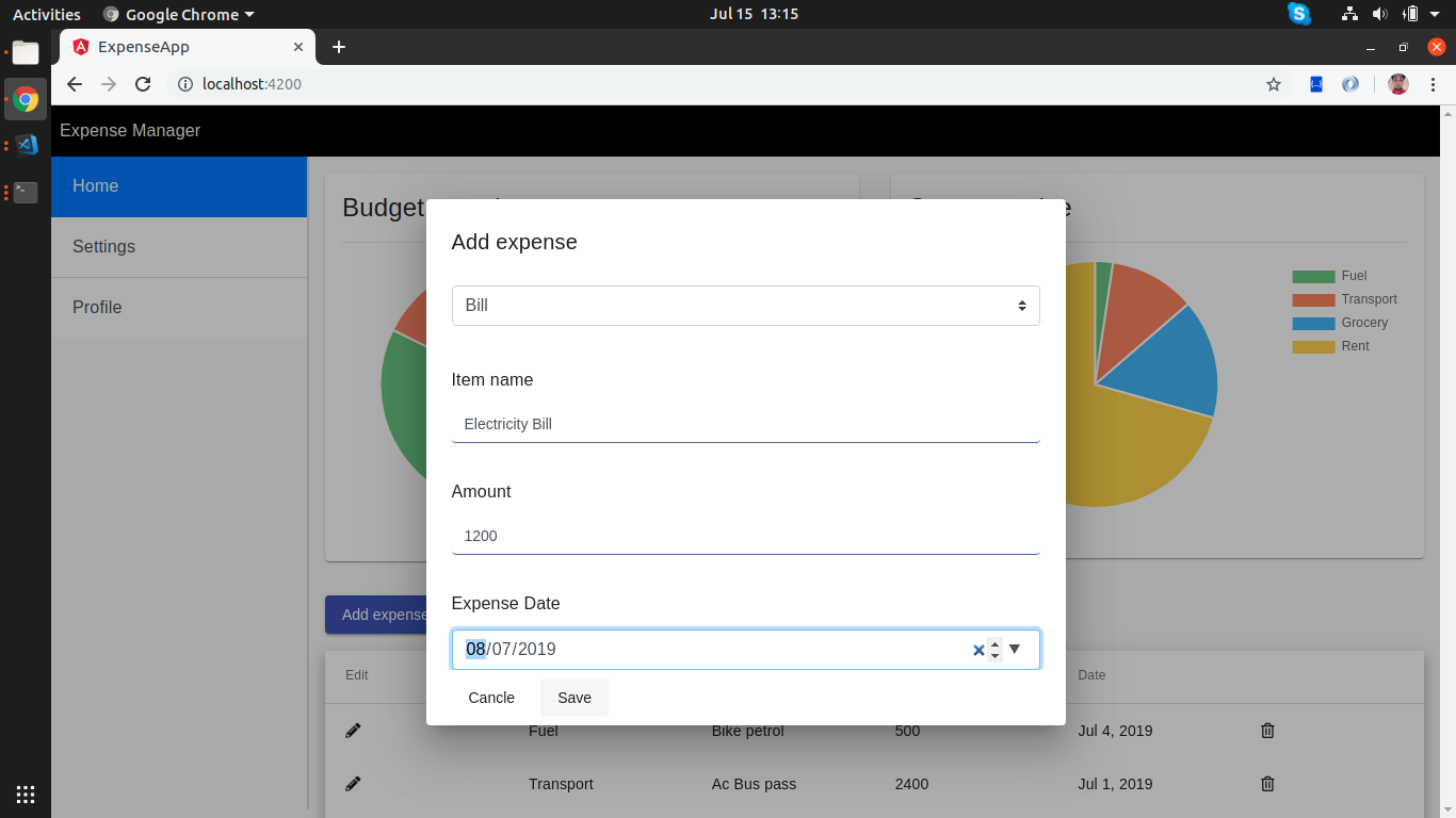 GitHub - Ravslee/ExpenseApp: Expense manager