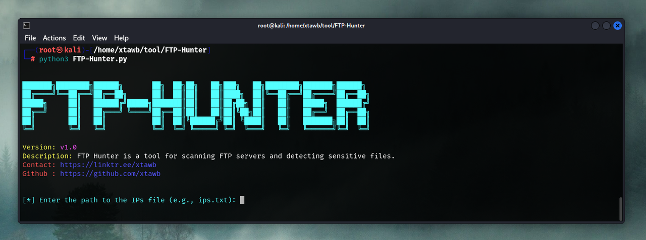 GitHub - xtawb/FTP-Hunter: FTP Hunter is a tool for scanning FTP servers and detecting sensitive ...
