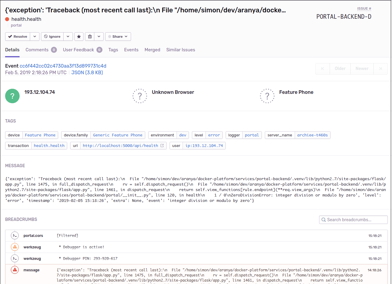 Invalid formatting · Issue #251 · getsentry/sentry-python · GitHub
