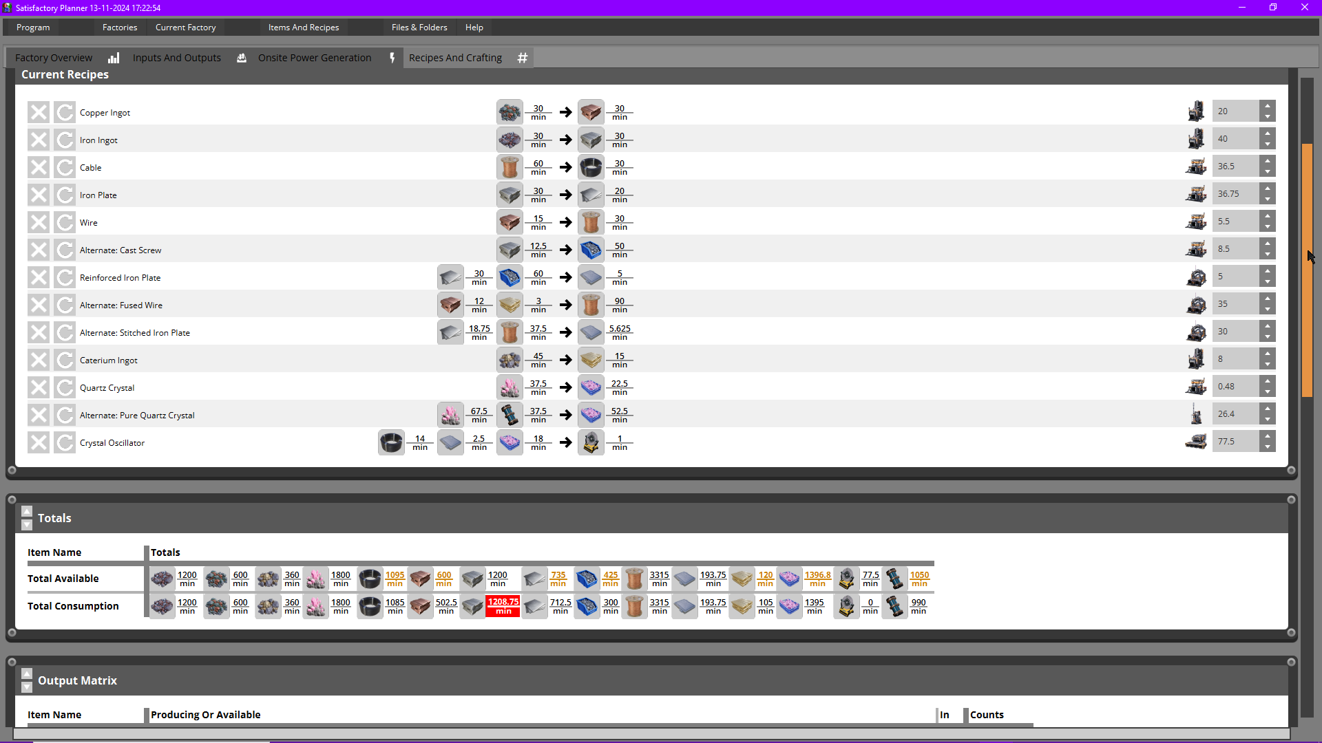 GitHub - ReikaKalseki/Satisfactory-Planner: A tool for planning efficient self-contained ...