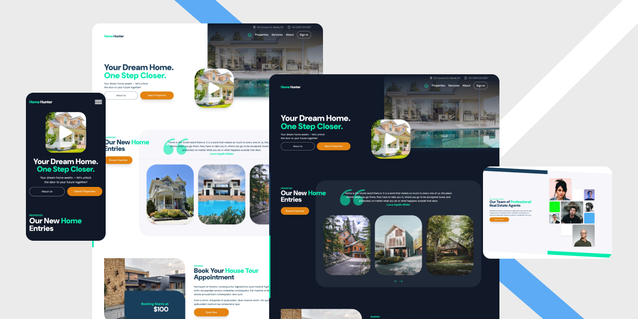 GitHub - glennraya/homehunter: A free, open-source website landing page ...
