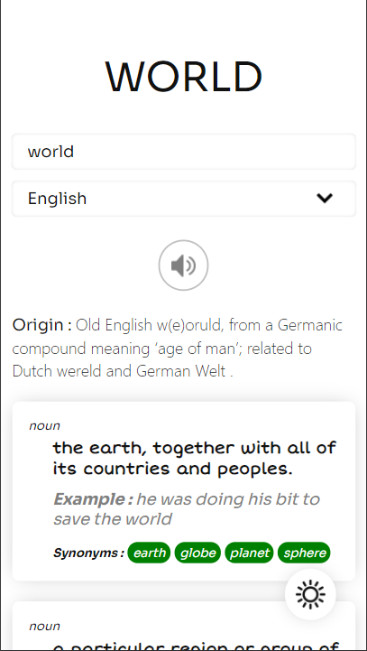 GitHub - faisalamin001/dictionary: English Dictionary web application that allows users to enter ...