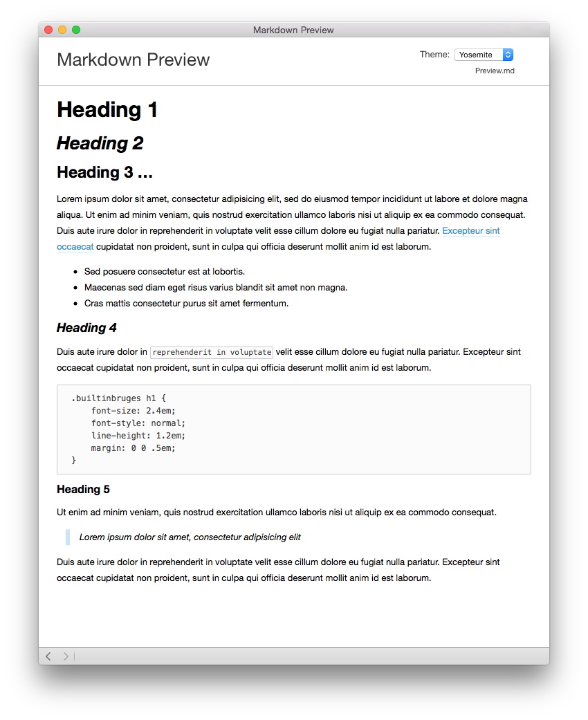 GitHub - builtinbruges/yosemite-textmate-preview: Textmate Theme for Todo's, Markdown Previews,