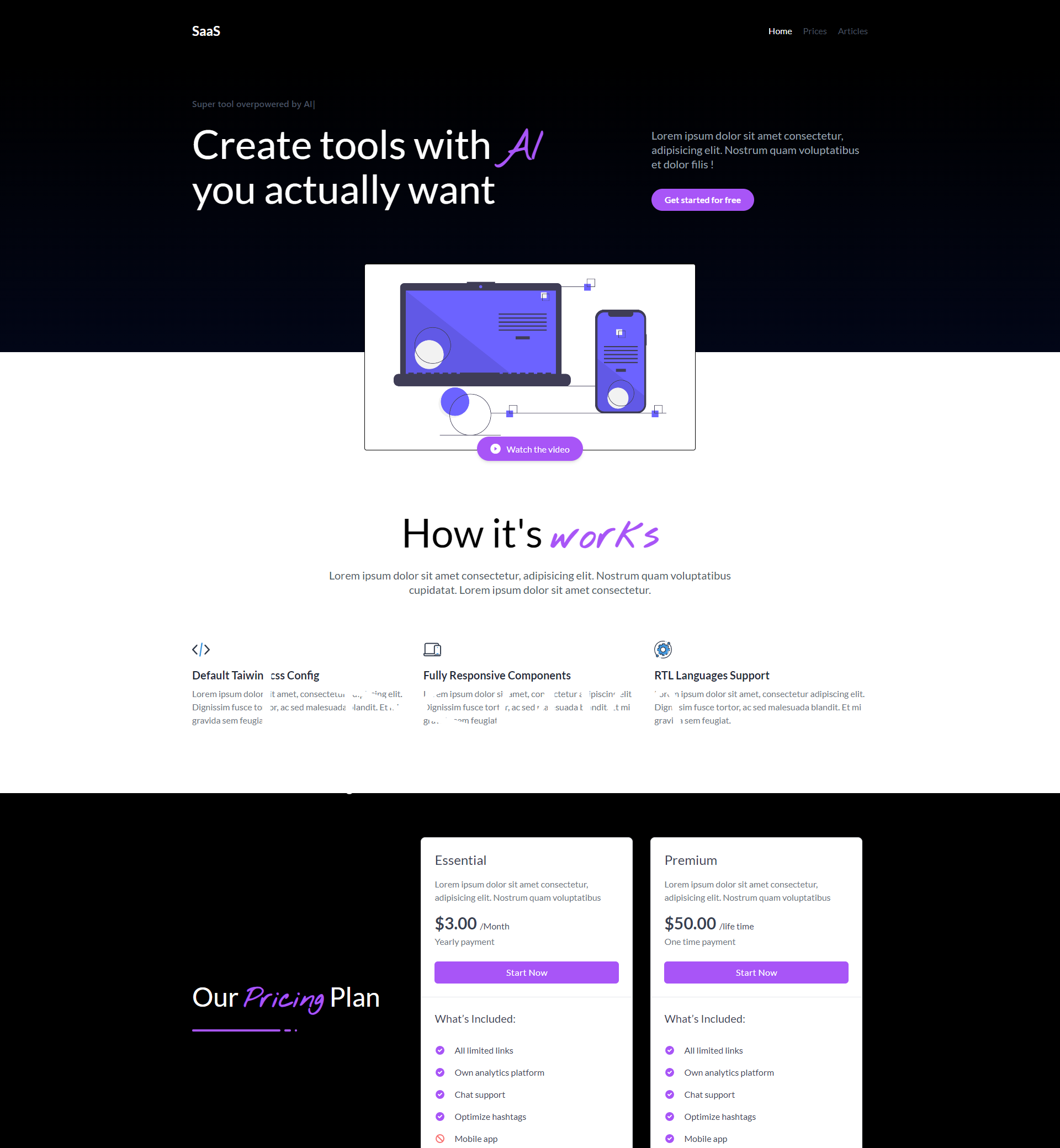 GitHub - lbegey/tw-saas-tpl: TailwindCSS SaaS template