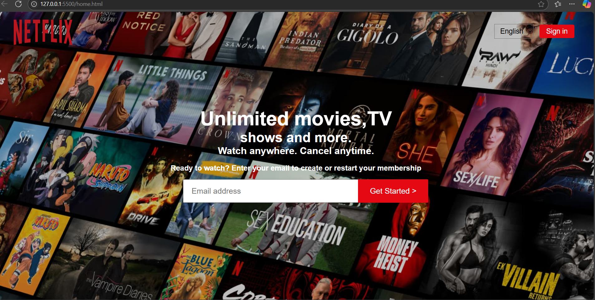 GitHub - PaindlaEshwar/netflixhomepage