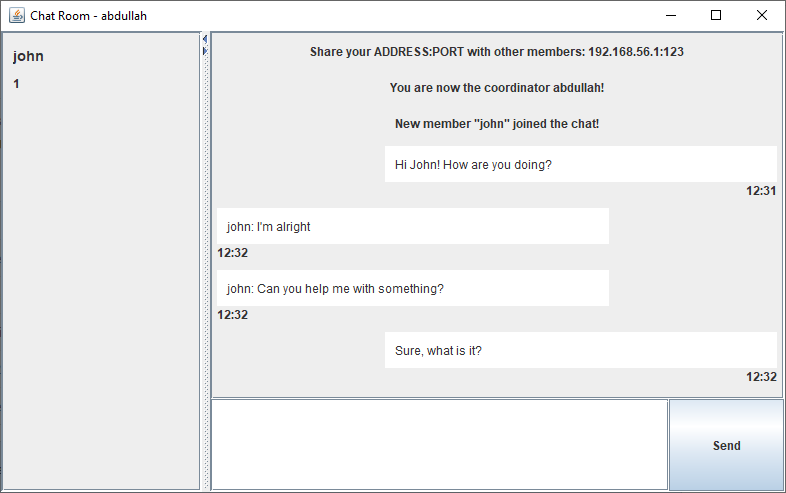 Github Abdullahibneat P2p Chat Room A Java Peer To Peer Chatroom Where People Can Send