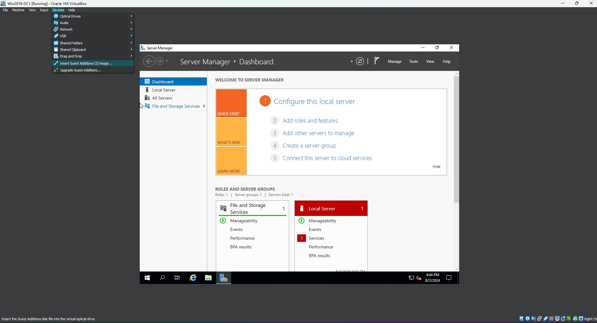GitHub - MrGodfreyIT/WindowsServer2019Setup: Setting Up Windows Server 2019 on VirtualBox