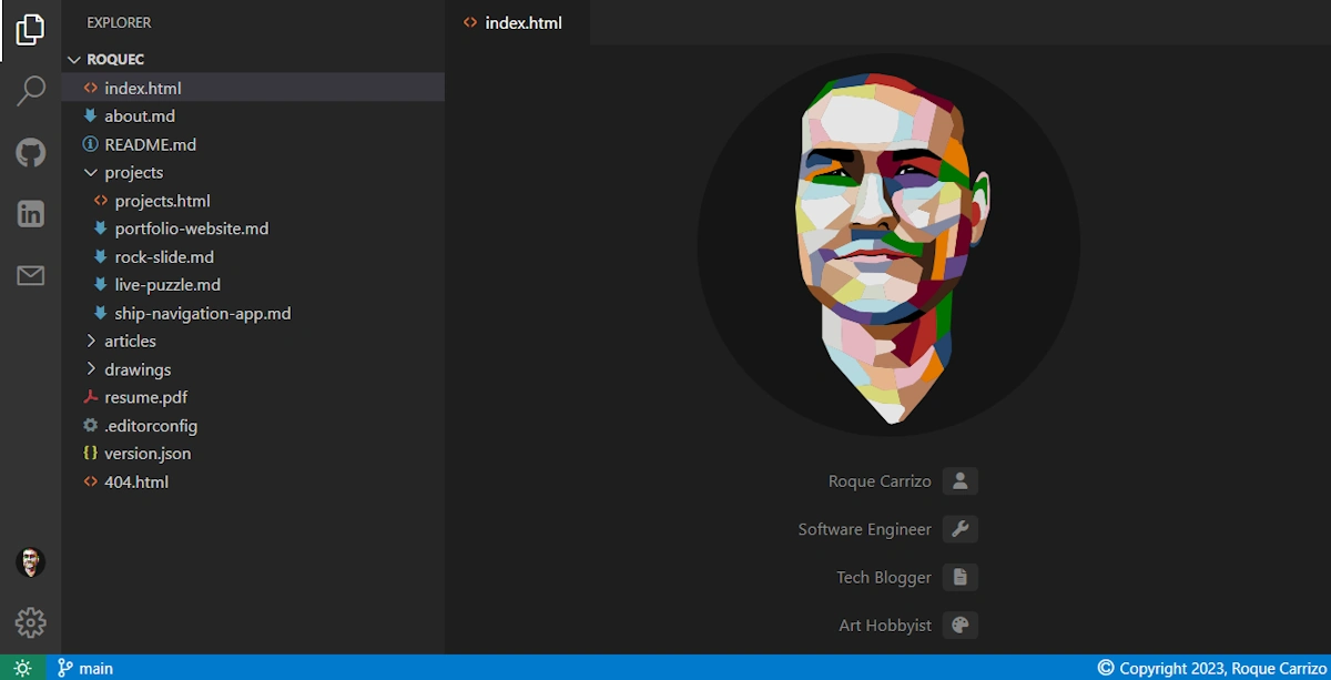 GitHub - roquec/portfolio: My portfolio website