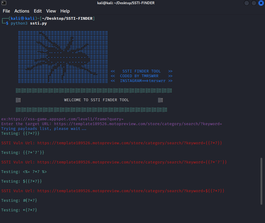 GitHub - capture0x/SSTI-FINDER: This tool is designed to detect and identify Server-Side ...