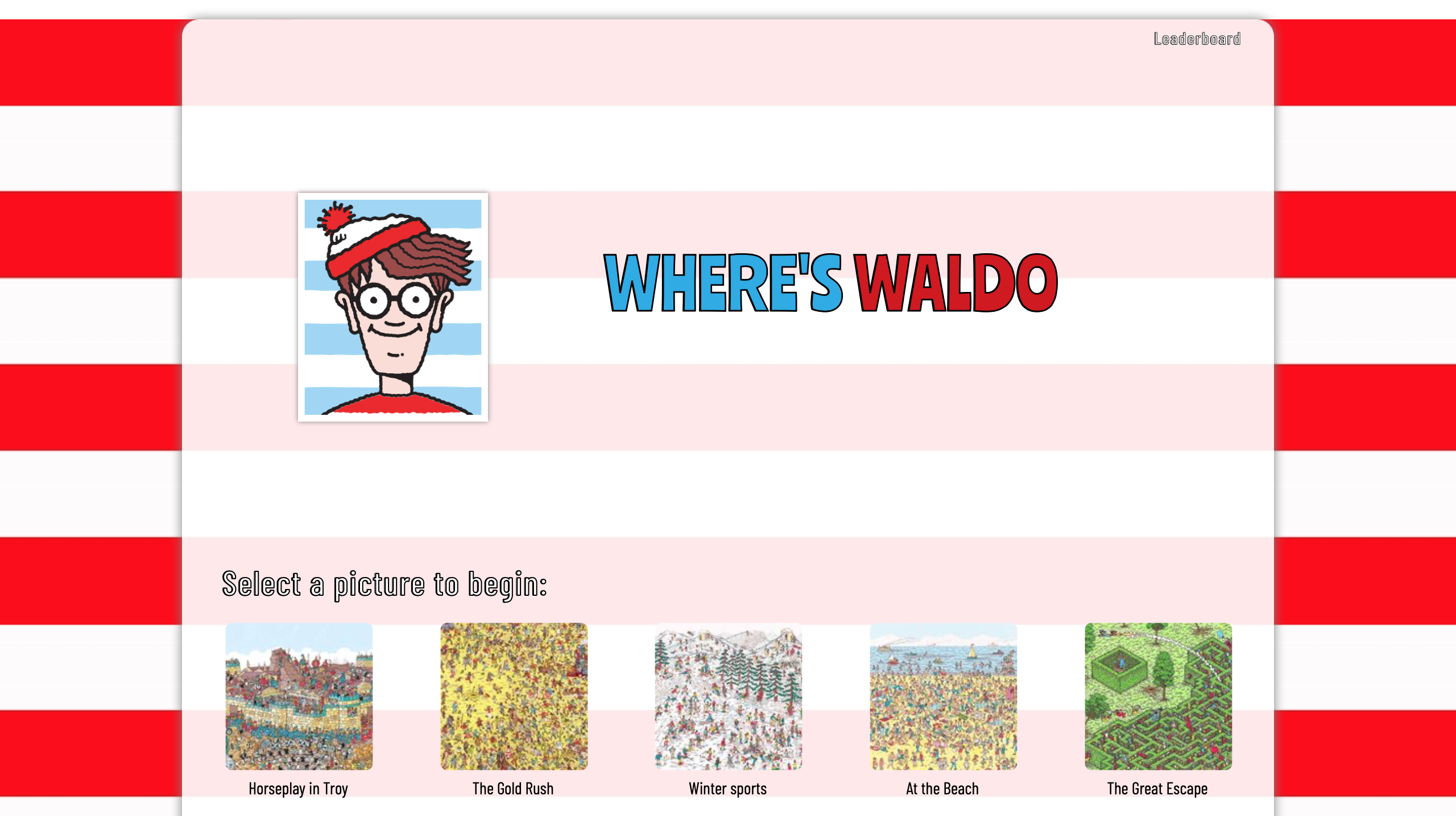 GitHub - heldersrvio/wheres-waldo: A web application created with React that allows users to ...