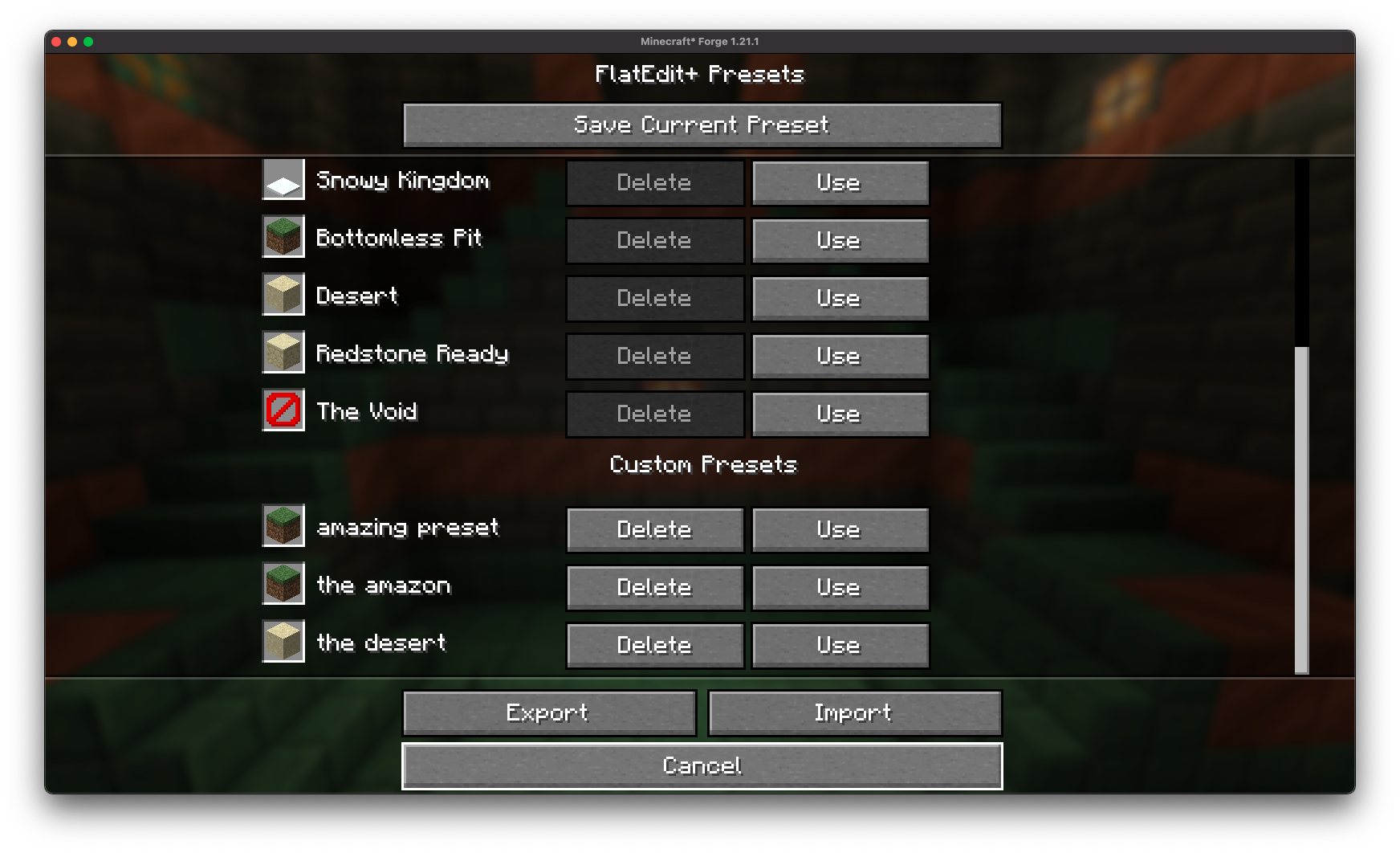 GitHub - Boxadactle/FlatEditPlus: A rework of the horrific superflat creation screen.