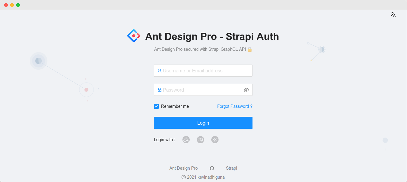 GitHub - kevinadhiguna/antdpro-strapi-auth: Implementation of authentication in Ant Design Pro ...