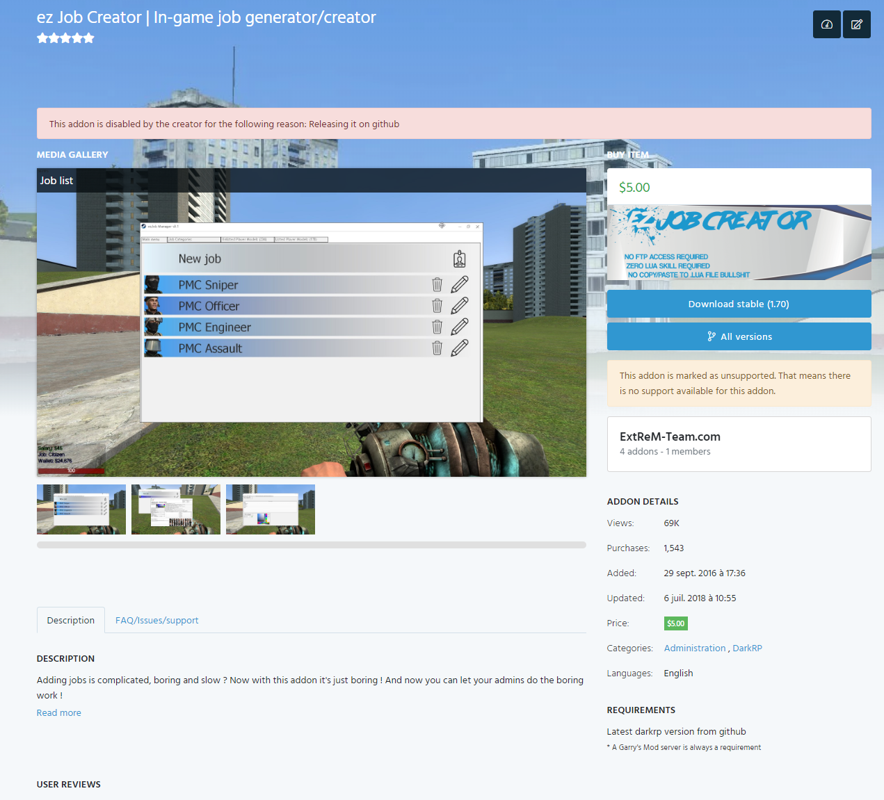 GitHub - ExtReMLapin/ez-Job-creator: also known as ez Job Creator, ui to easily create jobs for ...