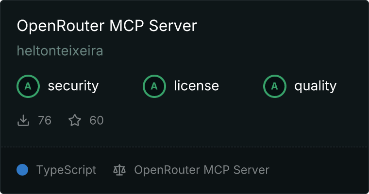 GitHub - heltonteixeira/openrouterai: MCP server for OpenRouter.ai ...