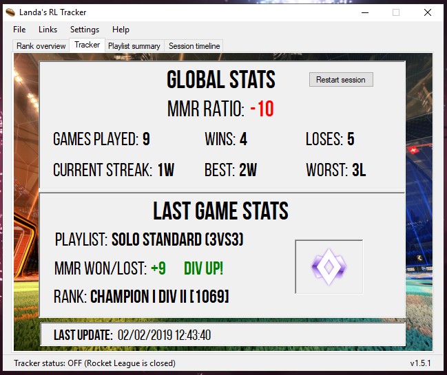 GitHub - BlancoLanda/LandasRLTracker: Tracks Rocket League gaming ...