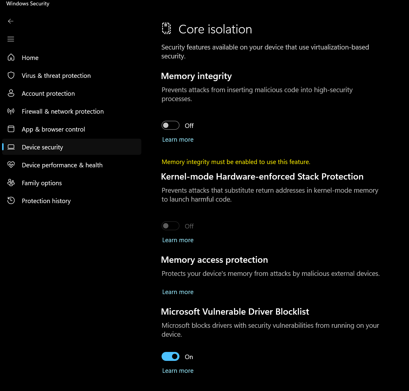 AEHD not working (STOPPED state) on the laptop with Windows 11 Home even though Virtualization ...