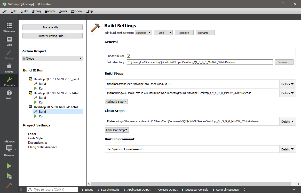Compiling with Qt Creator (Windows) · niftools/nifskope Wiki · GitHub