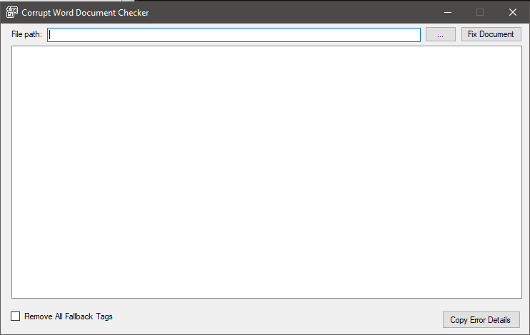 Github Desjarlaiswordcorruptdocchecker I Created This Tool To Fix Corrupt Word Documents
