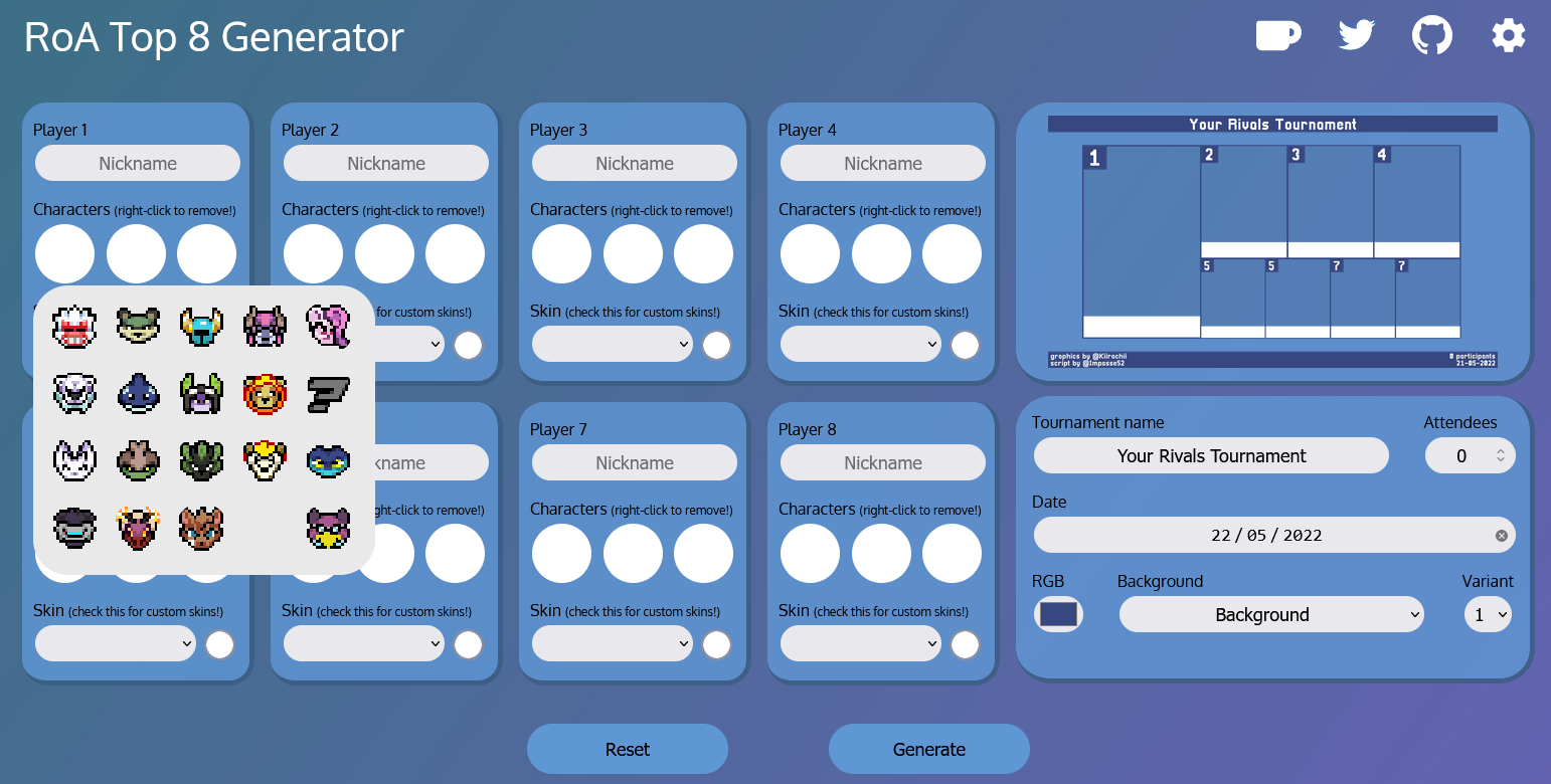 GitHub - Impasse52/rivals-top8-graphics: A webapp to quickly generate Top 8 graphics for your ...