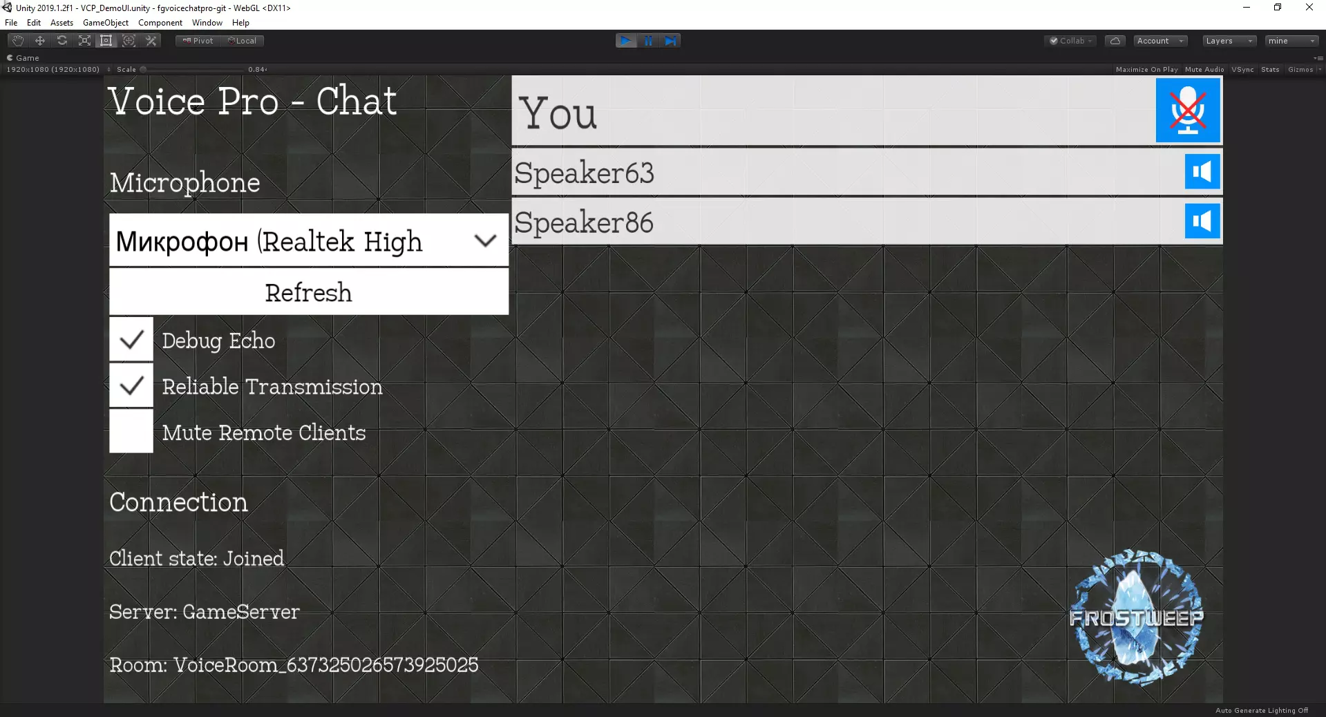 GitHub - frostweep/PUN2VoiceWebGLUnity: This is a Github page of WebGL ...