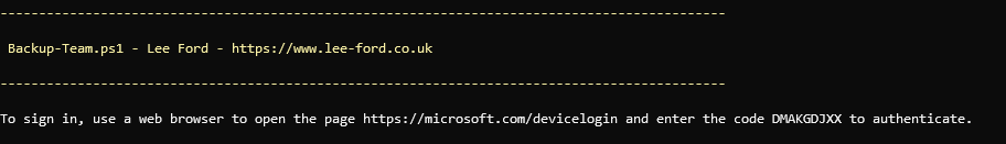 GitHub - leeford/Backup-Team: Backup and Recreate Microsoft Teams