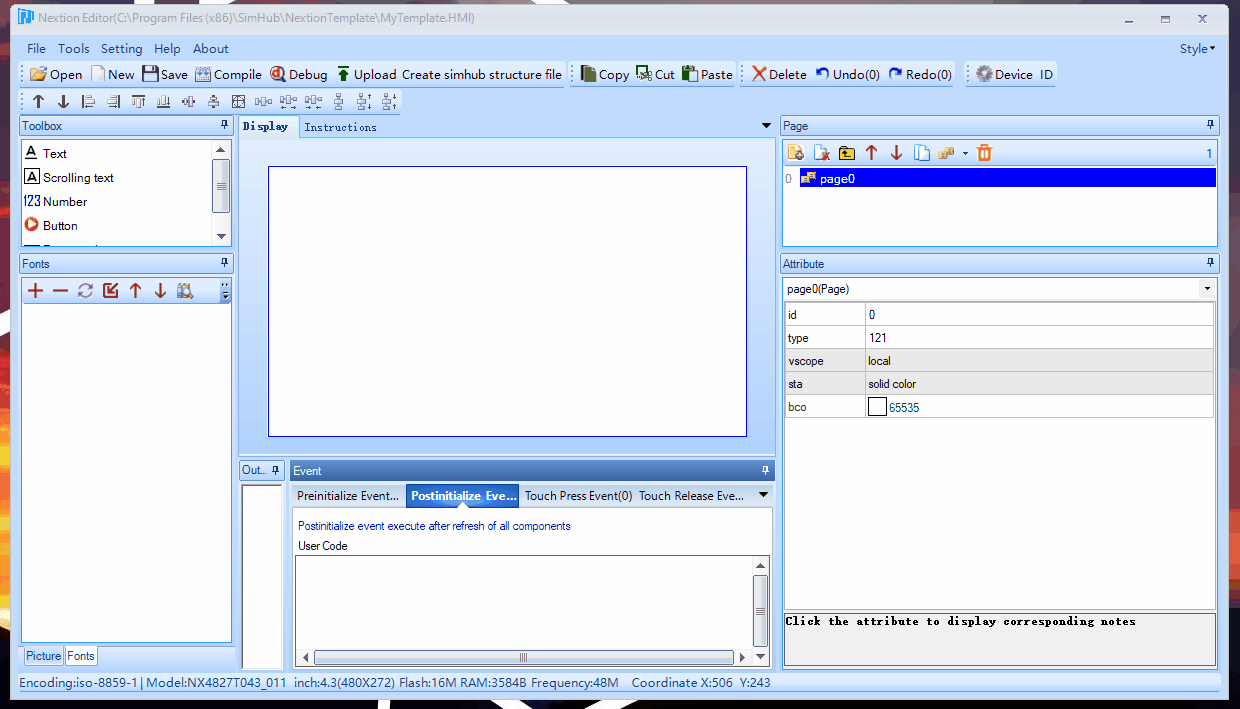 Nextion Display Template creation using mapping editor · SHWotever ...