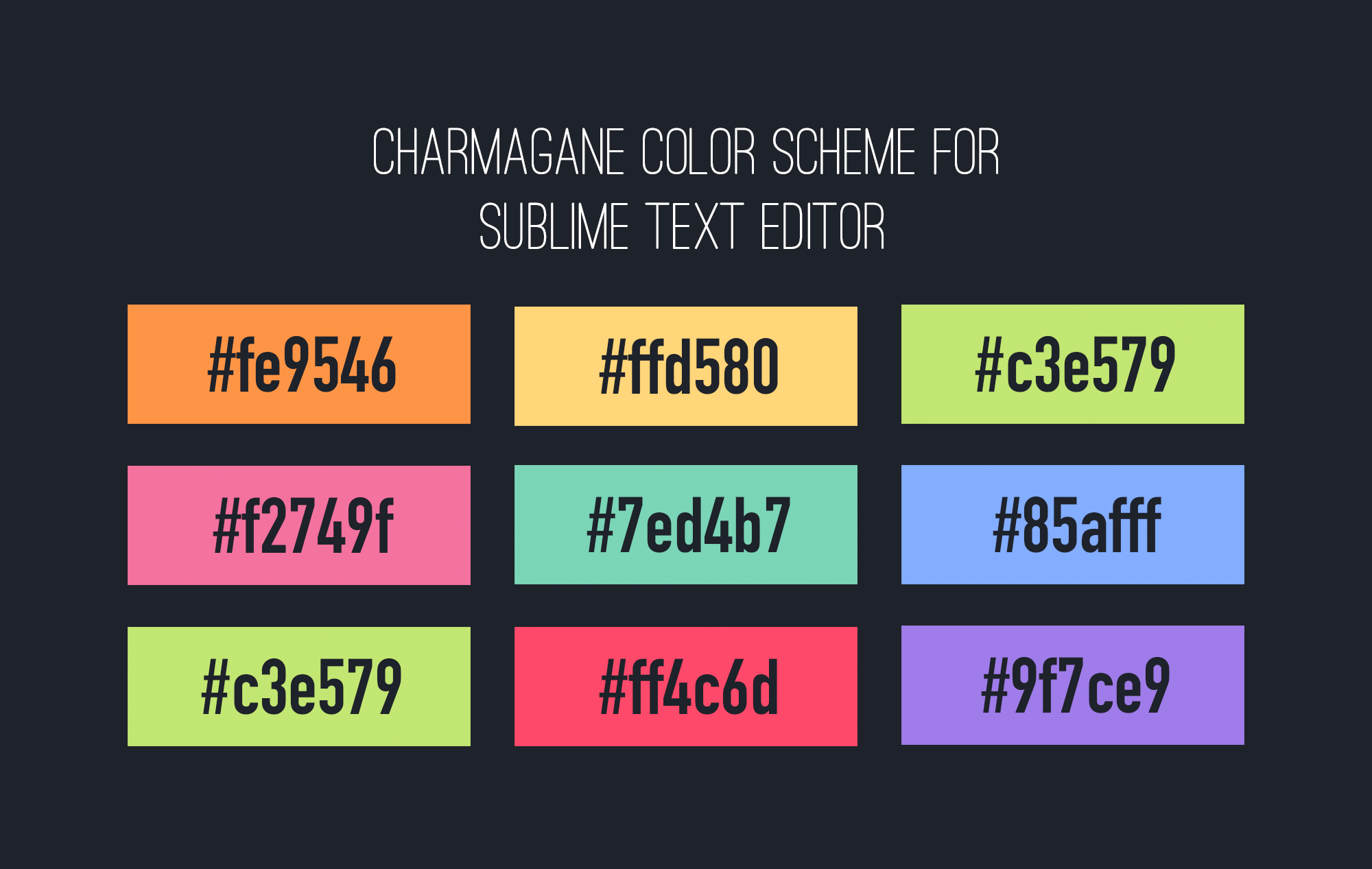 GitHub - naurissteins/charmagane-sublime-text-color-scheme: Charmagane color scheme for Sublime ...
