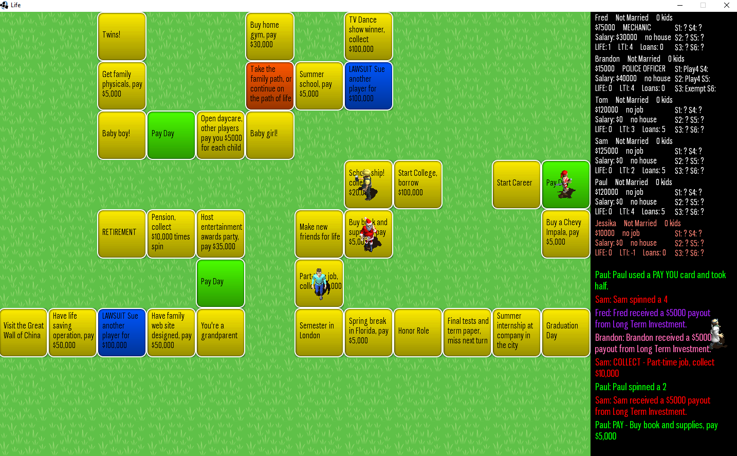 GitHub - pantinor/life-game: Recreating the Game of Life (Hasbro game ...