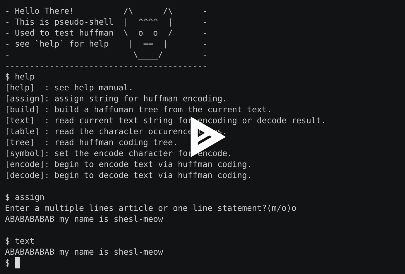GitHub - shesl-meow/HuffmanCoding: 南开大学数据结构：一个哈夫曼树编码字符序列的 c++ 实现