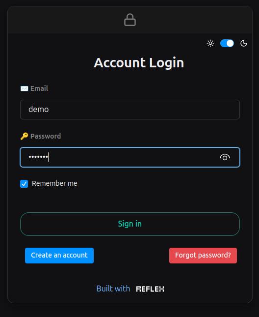 GitHub - DreamCasterX/Reflex_login