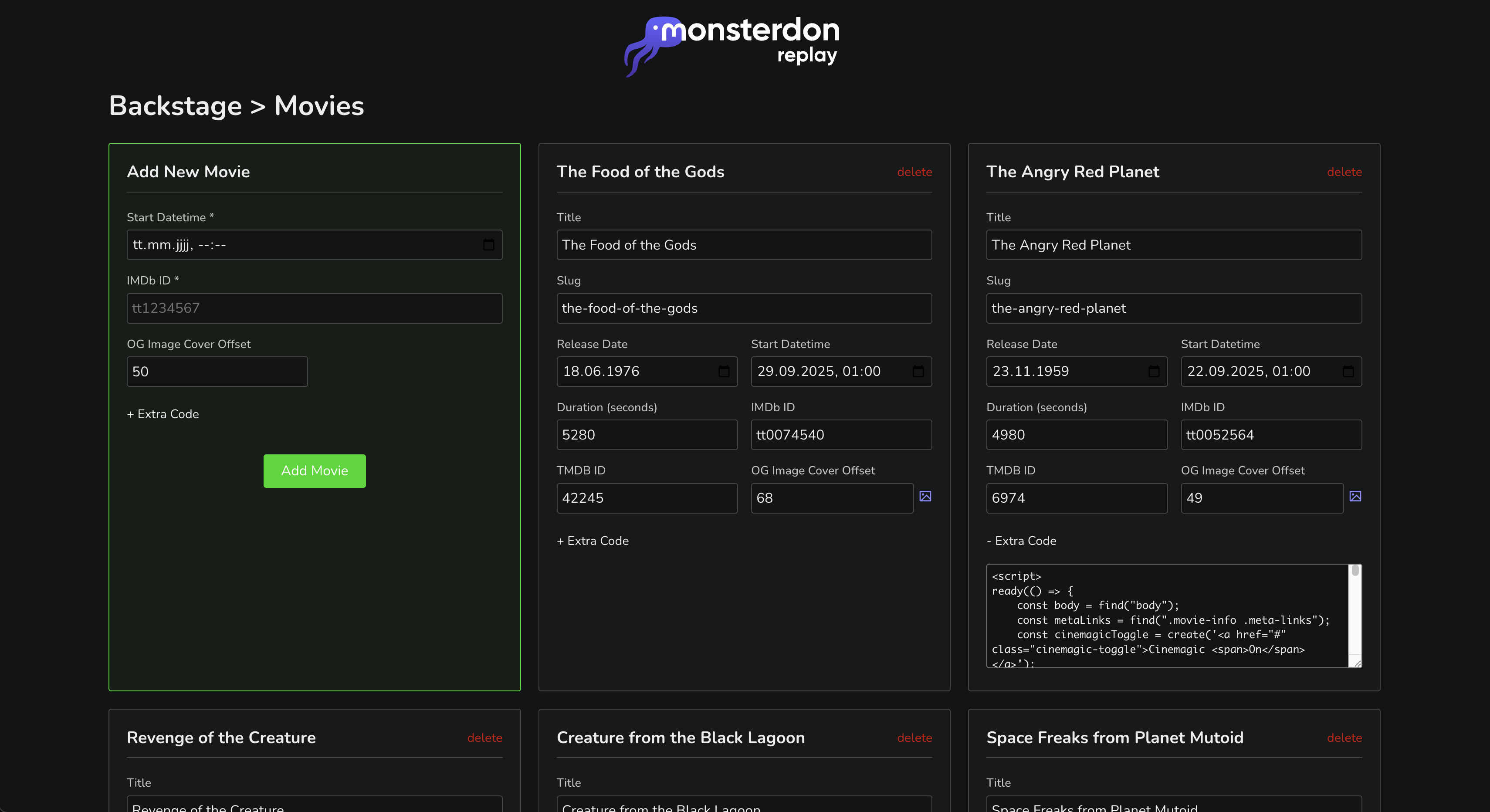 GitHub - combatwombat/monsterdon-replay: Record and replay Mastodon toots for the #monsterdon ...