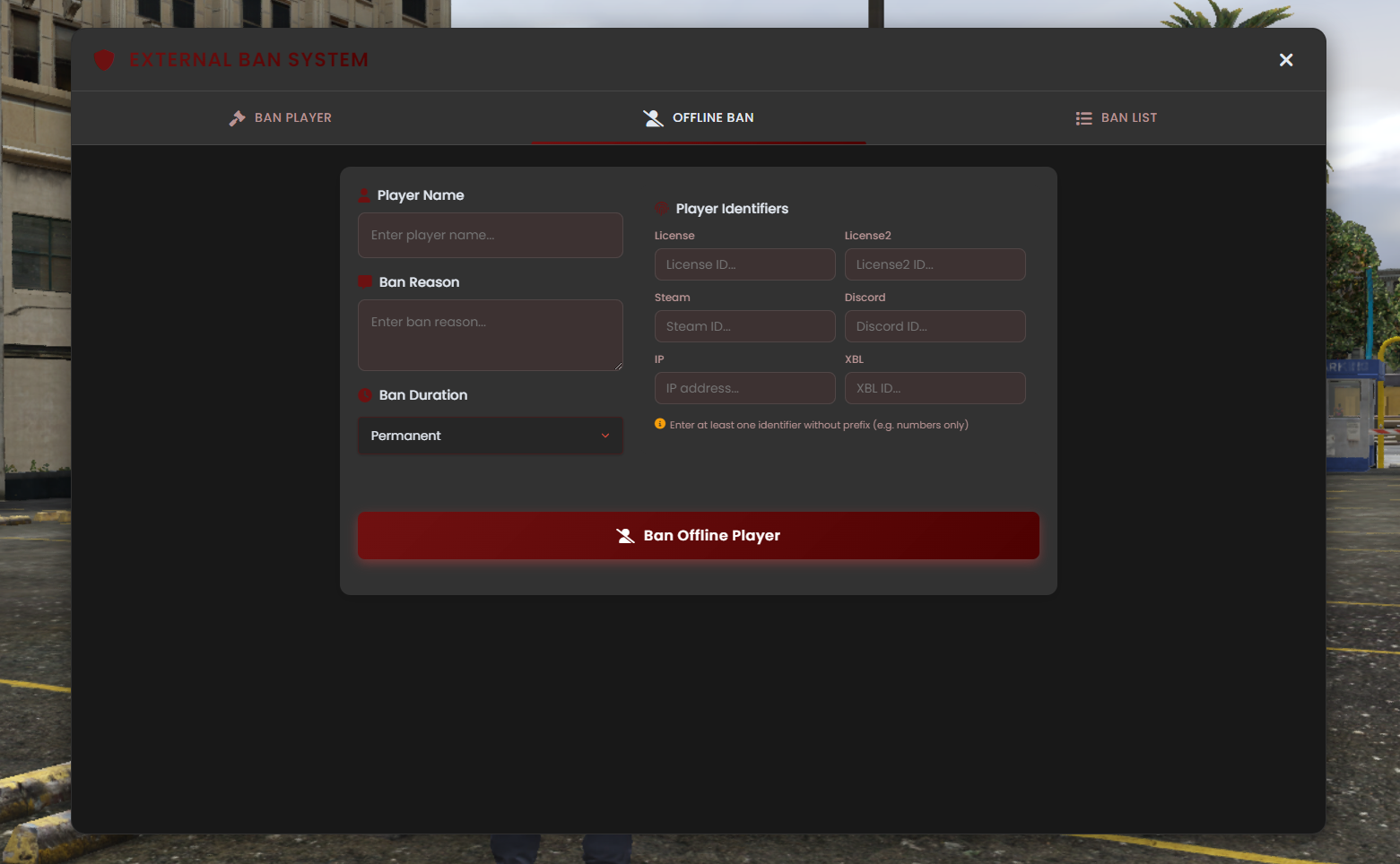 GitHub - kyleabruzzo/external_bansystem: Fivem Advanced Ban System