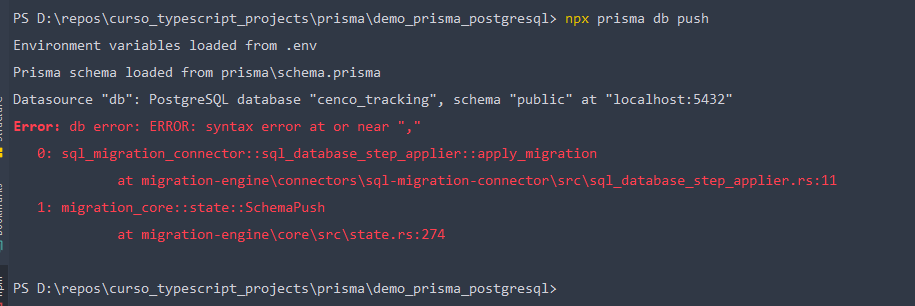 Error prisma db push · Issue #12209 · prisma/prisma · GitHub