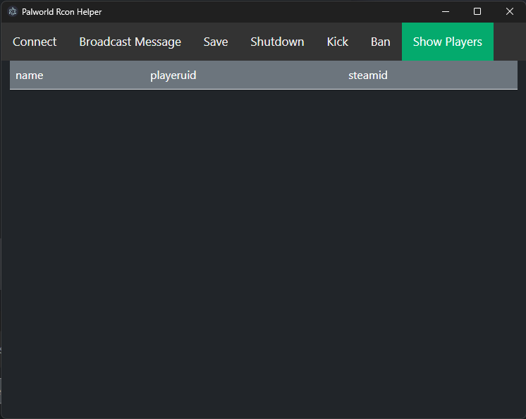 GitHub - crow0085/Palworld-Rcon-Client-GUI: Palworld Rcon GUI app