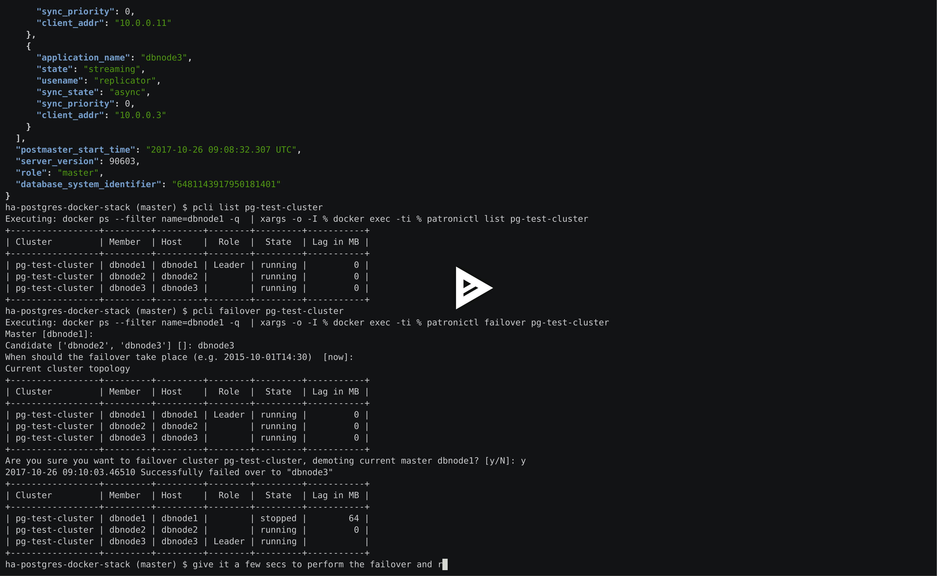 GitHub - seocahill/ha-postgres-docker-stack: Postgres + patroni + wal-e + haproxy + etcd