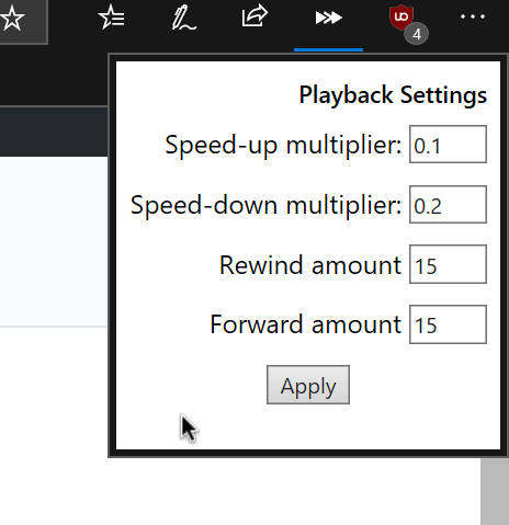 GitHub - lolitsgab/EdgeVideoController: A Microsoft Edge extension for ...