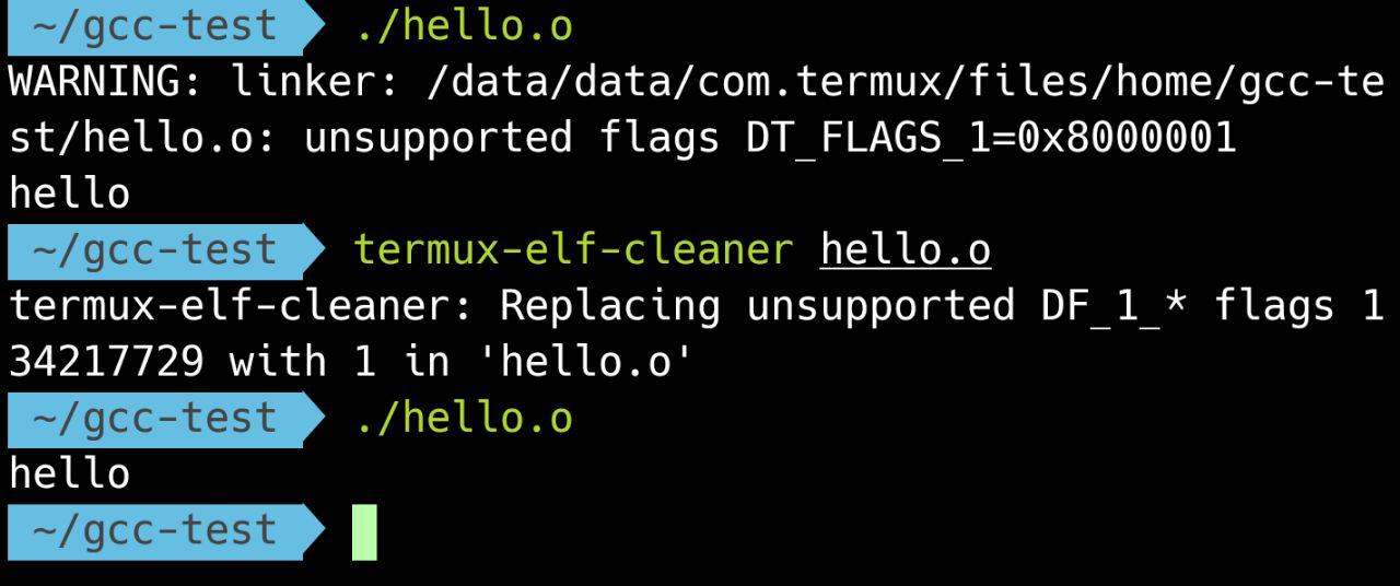 WARNING: linker: unsupported flags DT_FLAGS_1=0x8000001 · Issue #4894 · termux/termux-packages ...