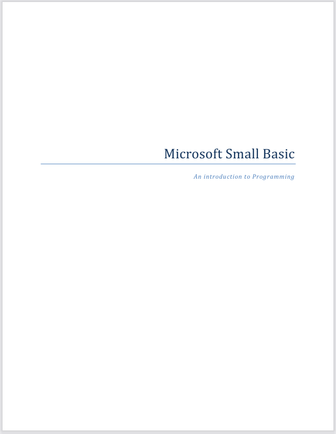 GitHub - gkorpal/DreamSpark-SmallBasic: Introduction to Programming ...