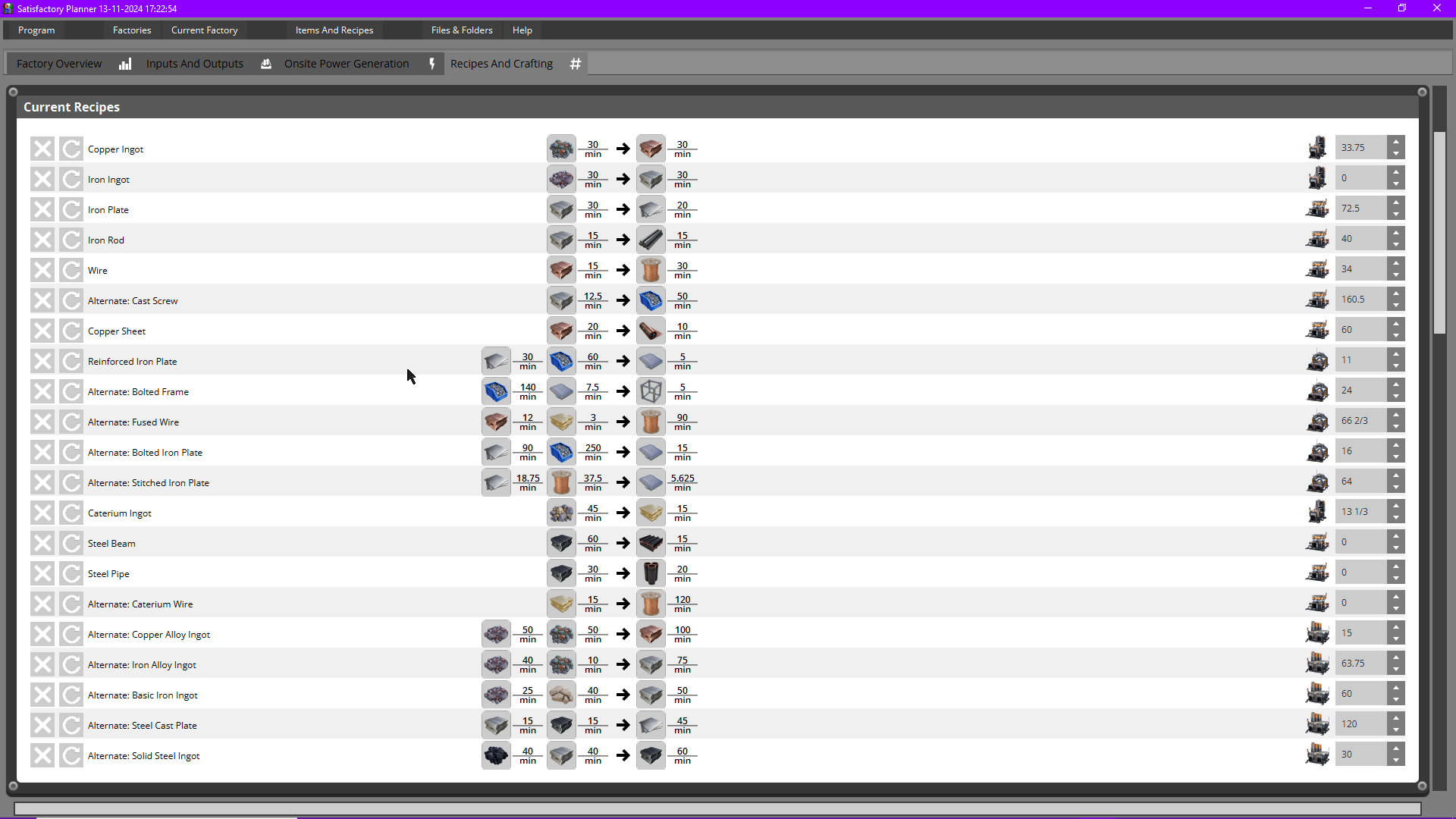 GitHub - ReikaKalseki/Satisfactory-Planner: A tool for planning efficient self-contained ...