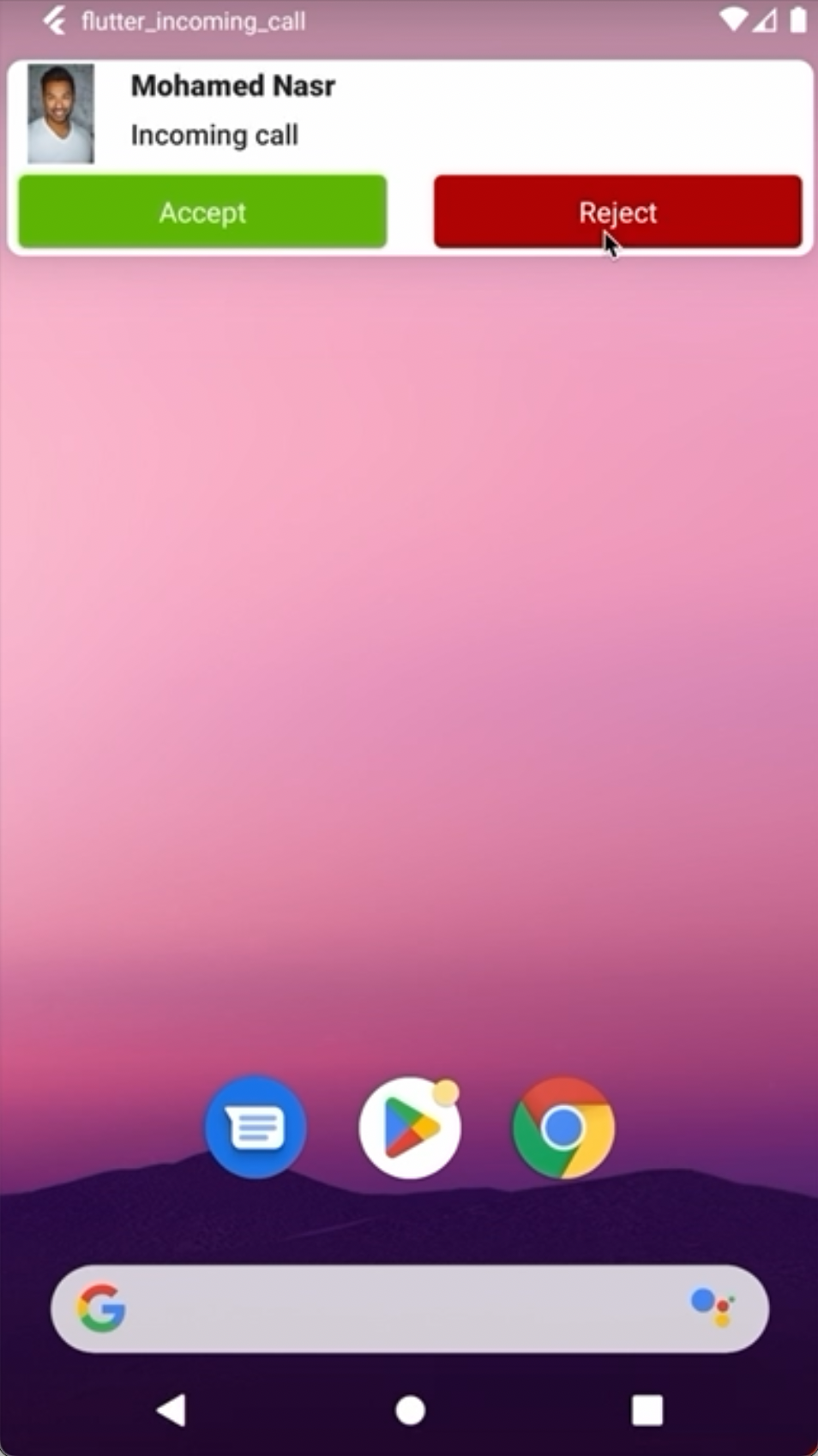 GitHub - mohamedhaloka/flutter_incoming_call: Integrate native side with flutter to implement ...
