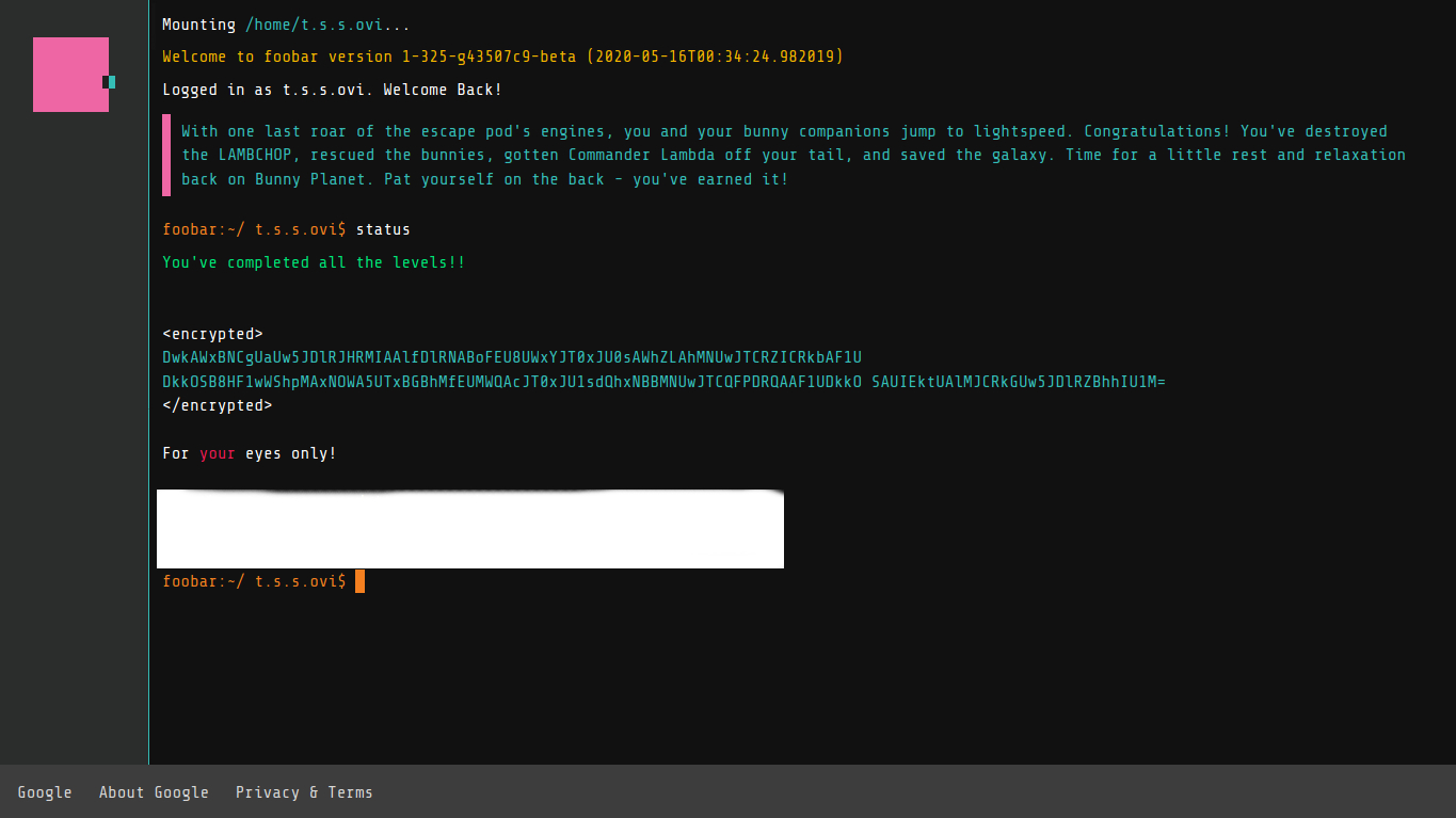 GitHub - tssovi/google-foobar-challenge: Google Foobar Challenge