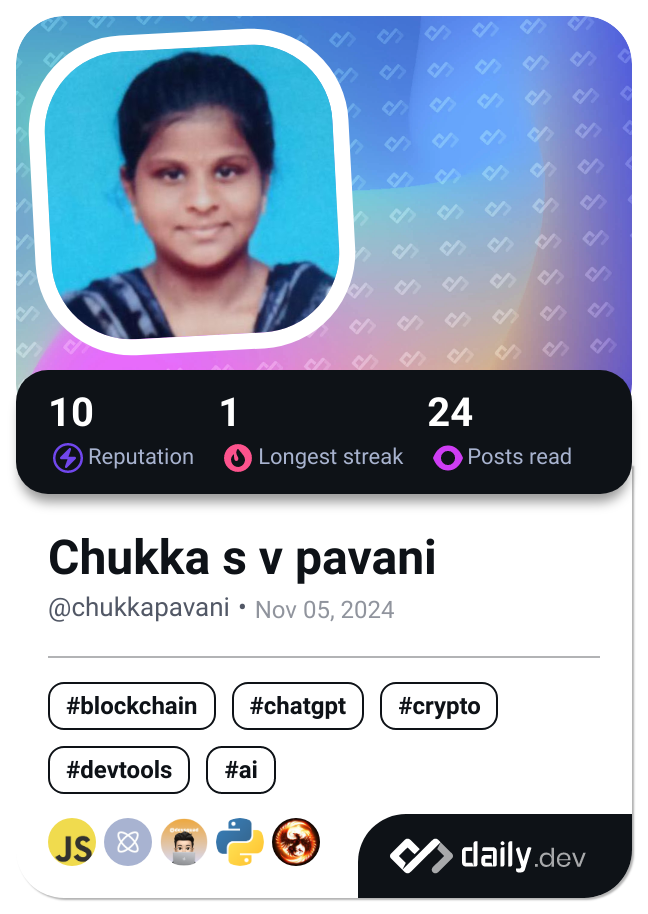 chukkapavani (Chukka s v pavani) · GitHub