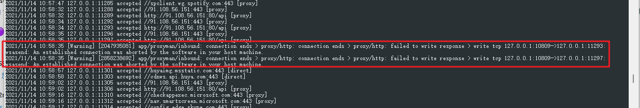 An established connection was aborted by the software in your host machine. · Issue #1863 ...