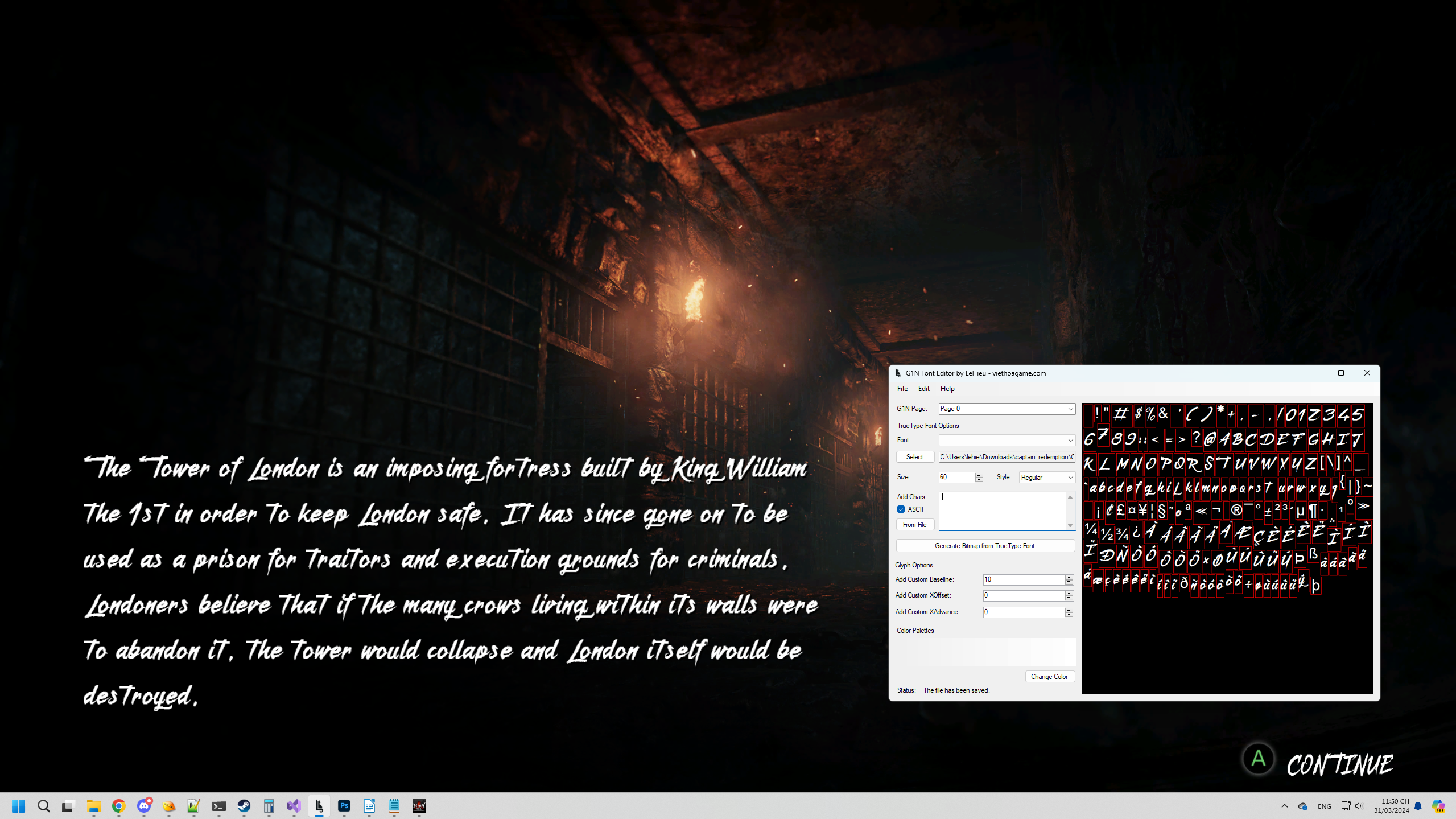 GitHub - lehieugch68/G1N-Font-Editor: Koei Tecmo .g1n font format editor.