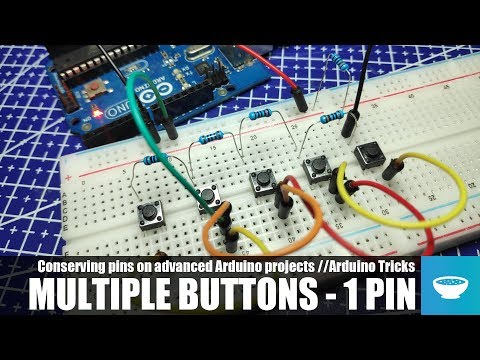 GitHub - bkolicoski/arduino-one-pin-buttons: Connecting multiple buttons through a single ...