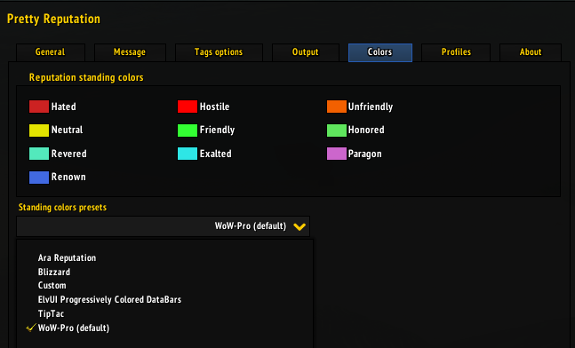 GitHub - BelegCufea/PrettyReputation: Simple addon to modify reputation gain messages
